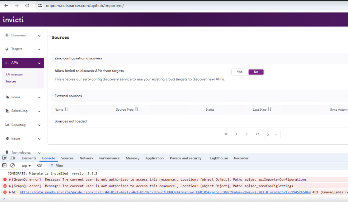 Troubleshooting Guide: API Discovery – Missing Credential Fields on Add New Sources Screen ...
